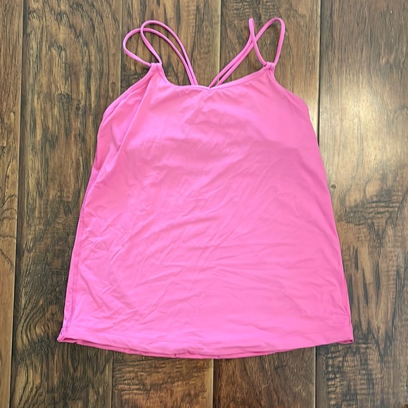 lululemon athletica | Tops | Lululemon Pink Work Out Tank With Open ...